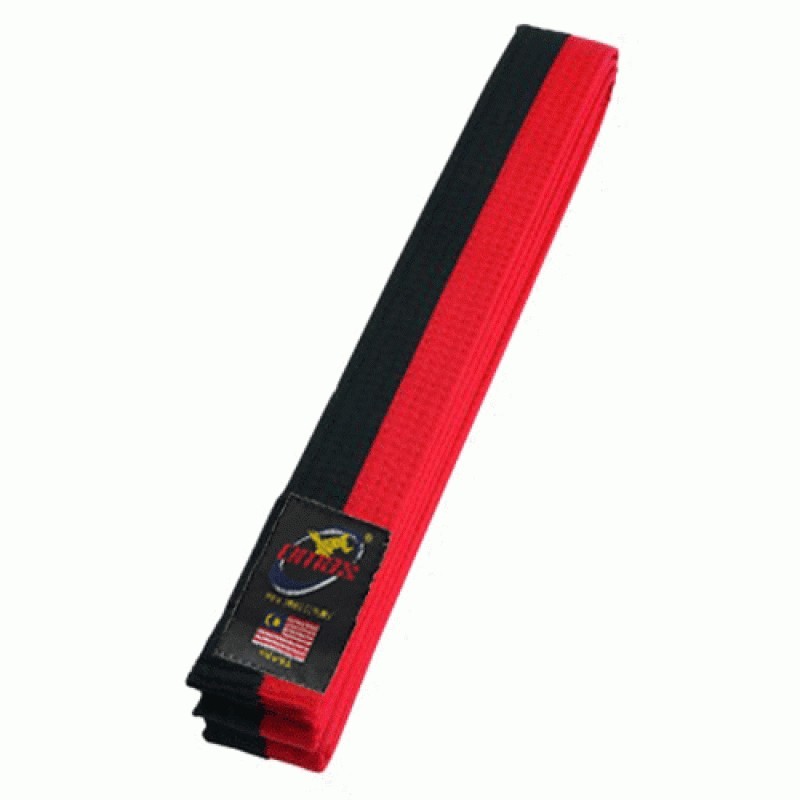 OMAS Taekwondo Poom Belt – Durable 4.5CM Black/Red Belt for Training